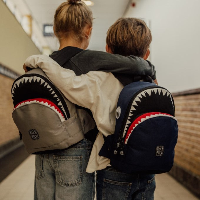 Shark Shape Backpack S Navy – pickpackbags.com